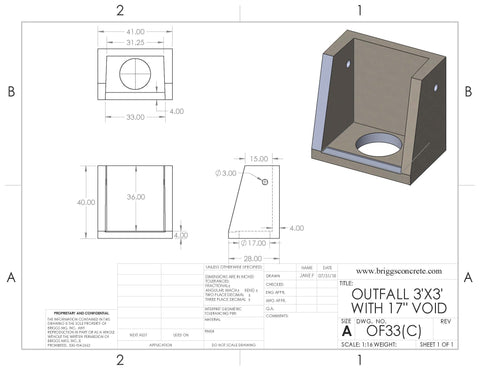 Outfall 3FT Wide – Briggs Manufacturing, Inc.